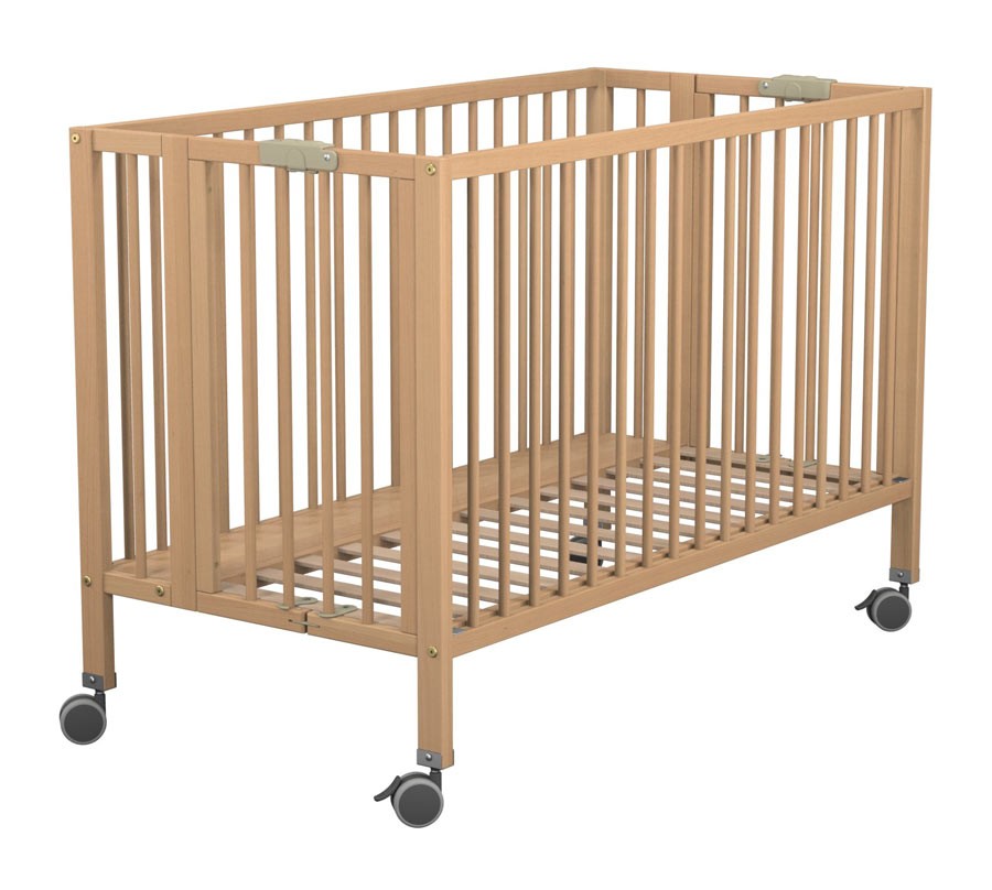 Natural Folding Crib 120x60. With storage space for mattress. – TOCTOC ...